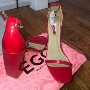 EGO | Shoes | Red Block Heel | Poshmark